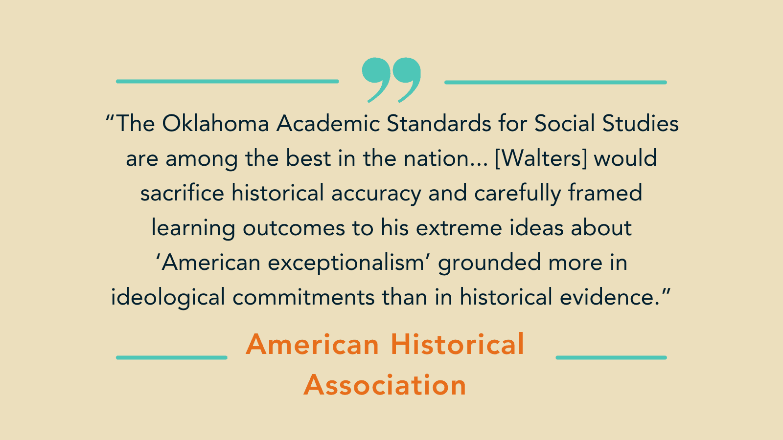 AHA Urges Oklahoma Retain Current Social Studies Standards